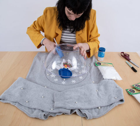 DIY Holiday Sweaters: Snow Globe Edition - Buffalo Exchange